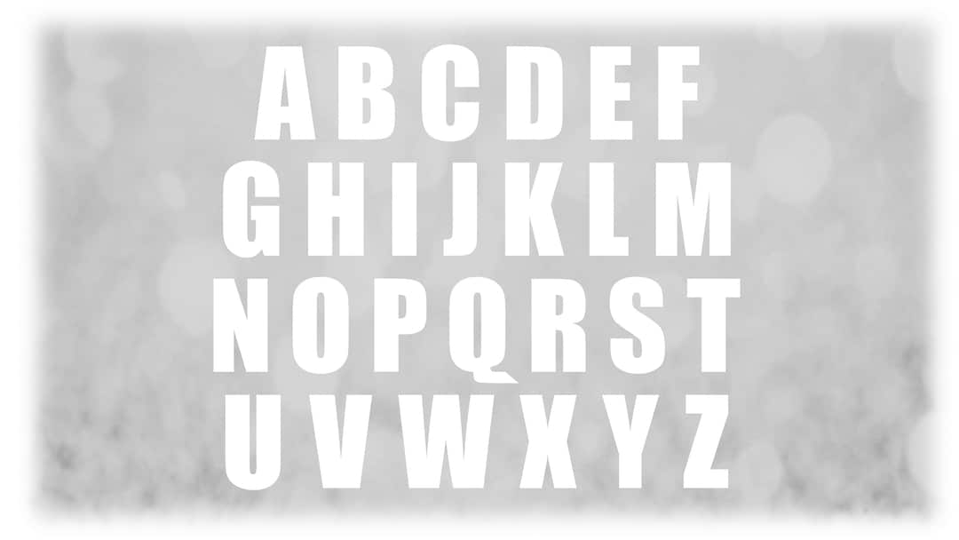 Word Clipart: White Simple "meme" Alphabet Letter Templates Grouped on ...
