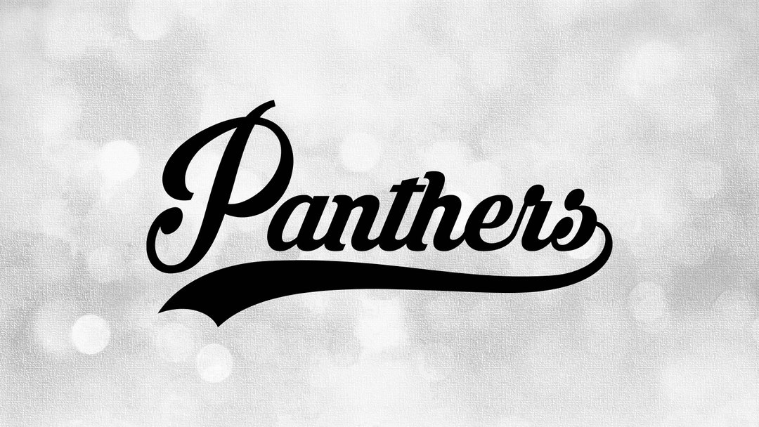 Sports Clipart: panthers Team Name in Fancy Script Type Lettering With ...