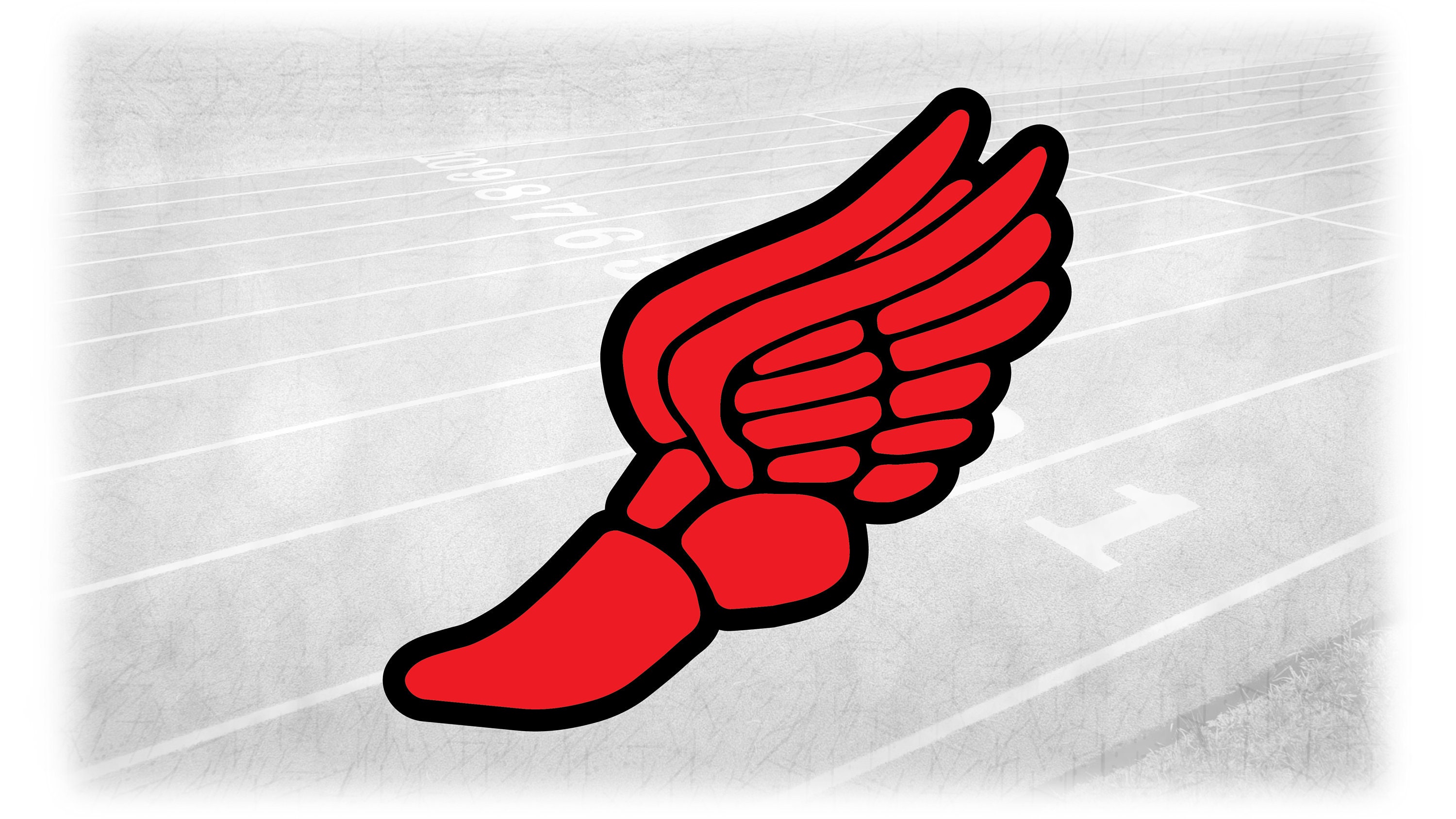 Red Track Shoe With Wings