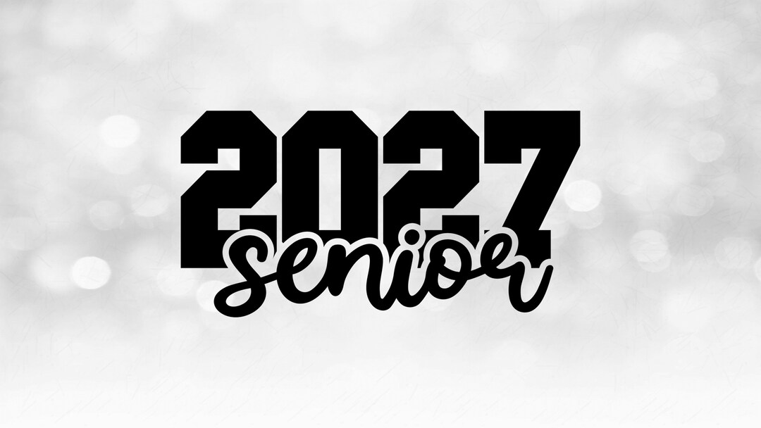 Educational Clipart: Bold Black College Varsity Style Year 2027 With ...