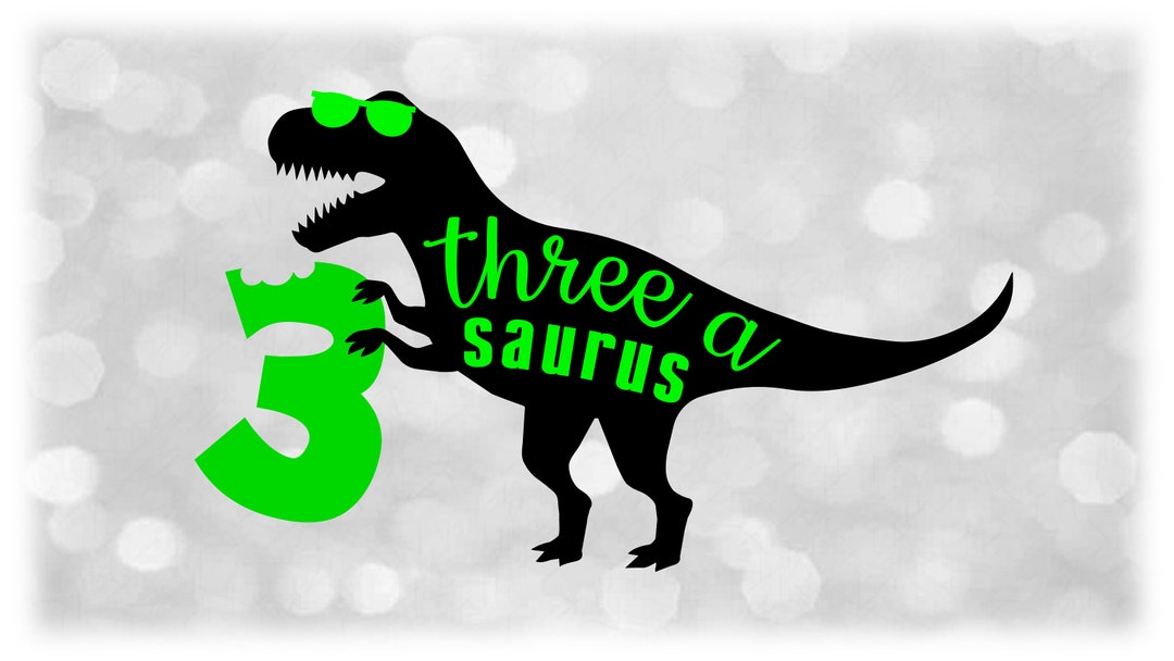 Animal Clipart: Black three a Saurus Tyrannosaurus Rex Dinosaur ...