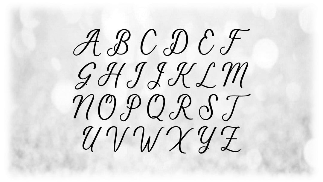 Word Clipart: Black Script Style Alphabet Letter Templates Grouped on ...