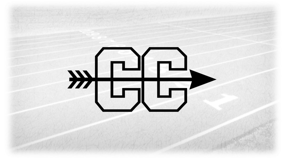 Sports Clipart: Black Letter Outlines of "cc" Standing for Cross ...