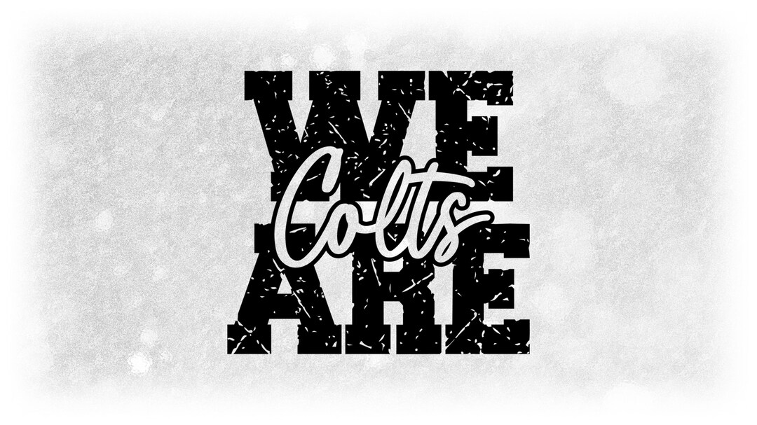 Sports Clipart: Black Bold Distressed Block Words "we Are" With Cutout ...