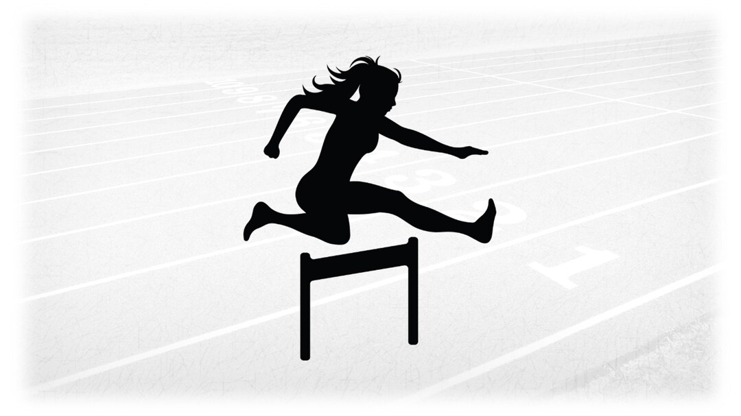 Sports Clipart: Black Silhouette of Track & Field Female / Woman ...