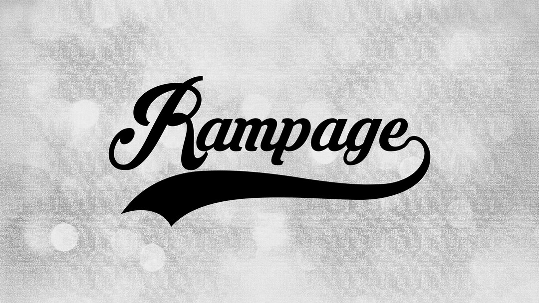 Sports Clipart: Black Script Word With "rampage" Team Name in Fancy ...