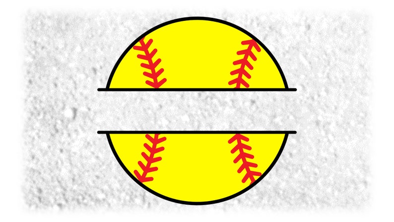 Sports Clipart: Large Black, Yellow, Red Split Baseball Name Frame With ...
