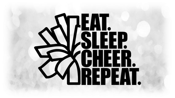 Sports Clipart: Cheerleader Words eat Sleep Cheer - Etsy
