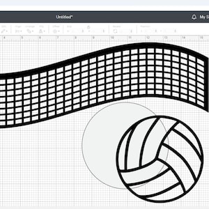 Sports Clipart: Black Outline of Wavy Volleyball Net With Large White ...