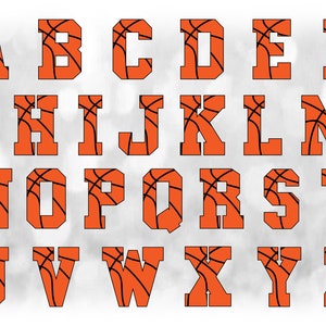 Sports Clipart: Basketball Layered Alphabet Letters on ONE | Etsy