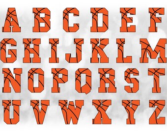 Basketball Font Svg - Etsy UK