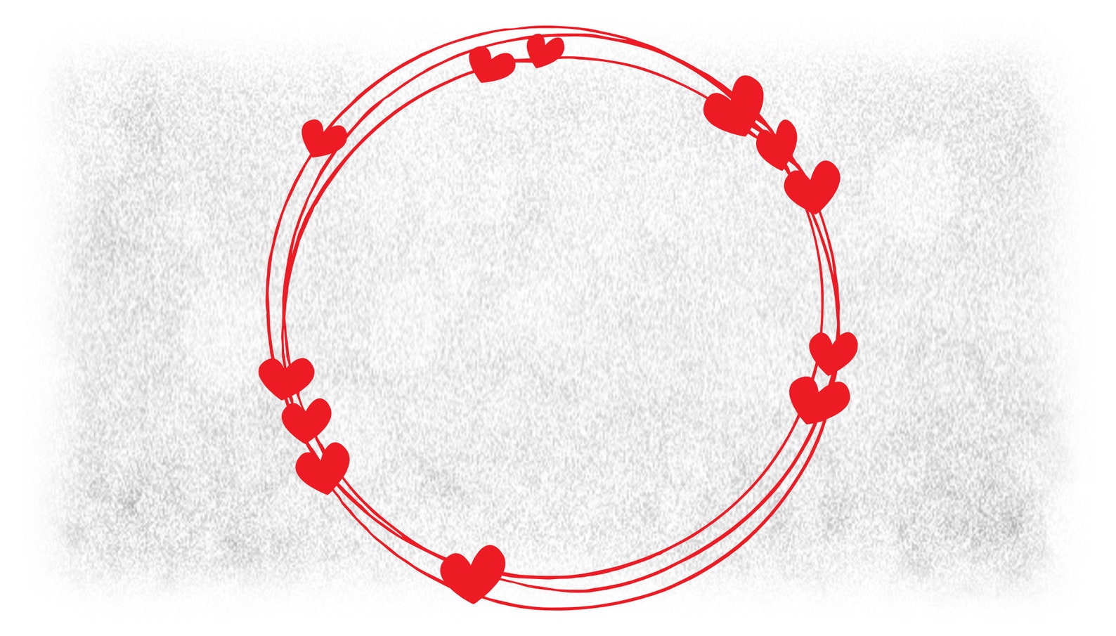 Shape Clipart: Red Simple Wispy Round Circle Frame Border With - Etsy