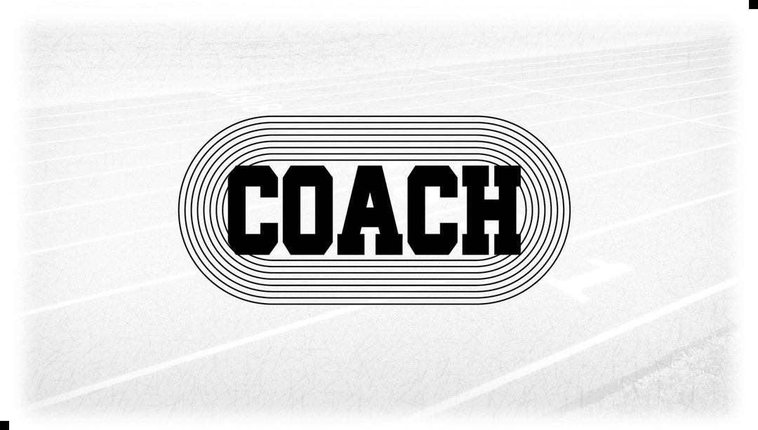 Sports Clipart: Black Track & Field Word "coach" in Bold College ...