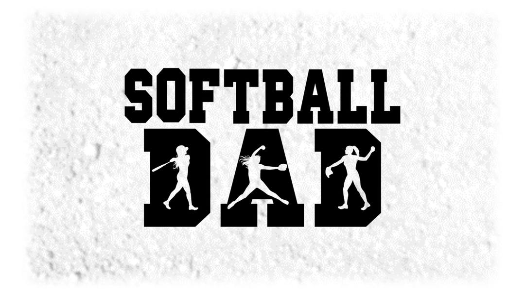 Sports Clipart: Black Bold Varsity Style Words "softball Dad" With ...