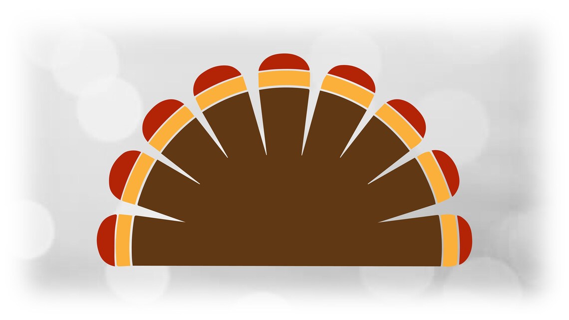 Holiday Clipart: Simple and Fun Turkey Tail to Personalize for ...