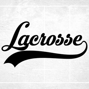 Sports Clipart: Black Word "lacrosse" in Script Type With Baseball ...