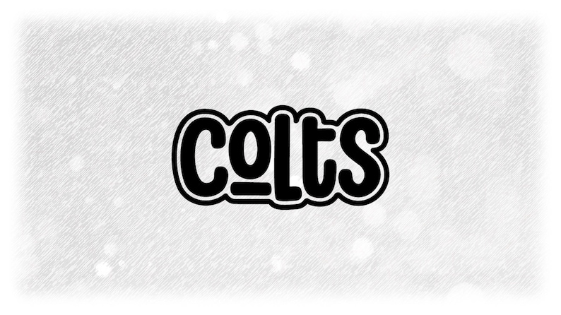 Sports Clipart: Black Team Mascot Name "colts" in Fun Tubular ...