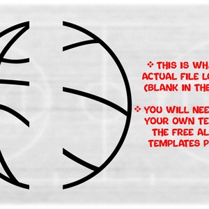 Sports Clipart: Black Basketball Outline Split Name Frame to ...