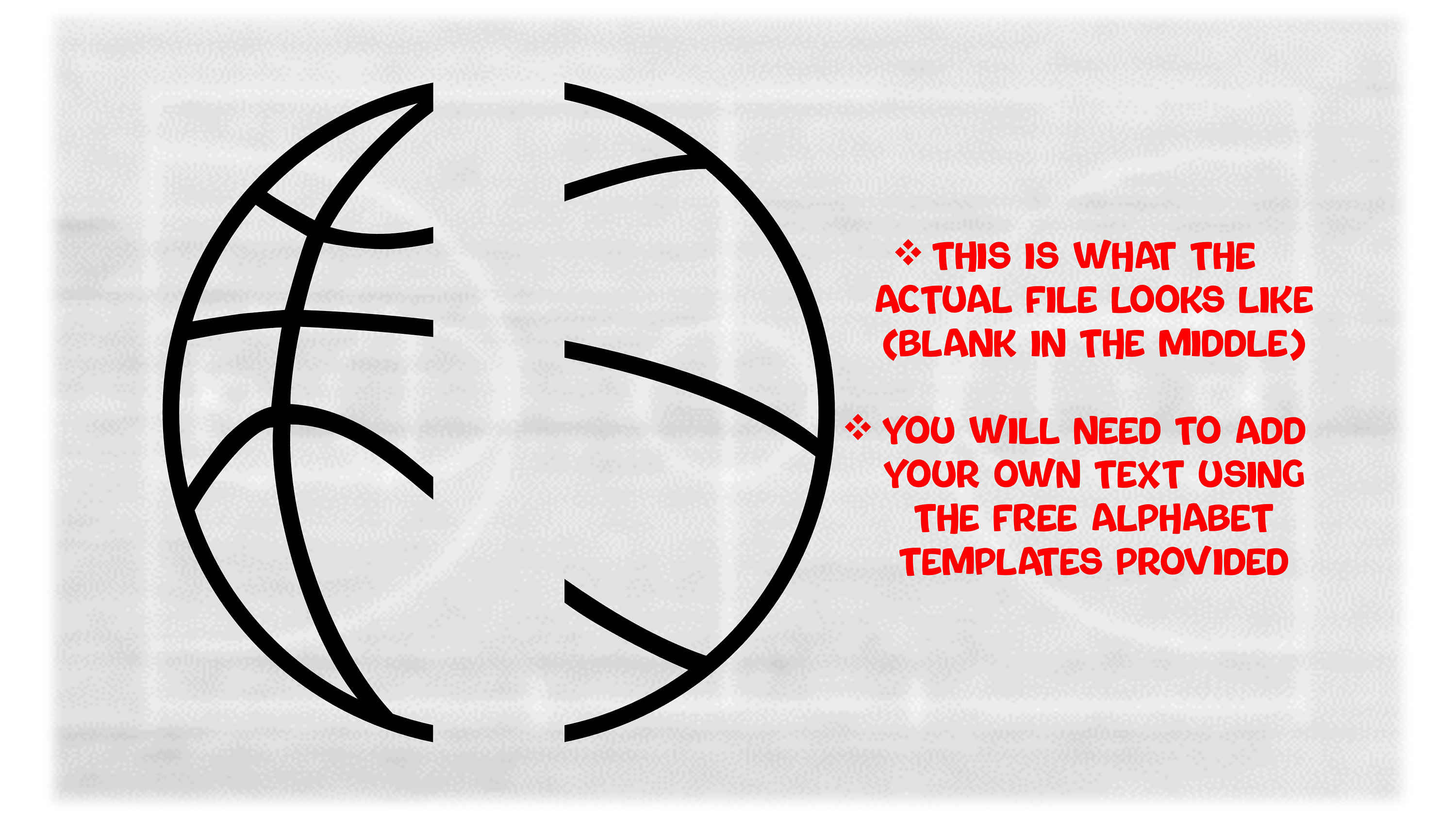 Sports Clipart: Black Basketball Outline Split Name Frame to - Etsy ...