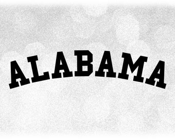 Block Arched Alabama Svg - Etsy