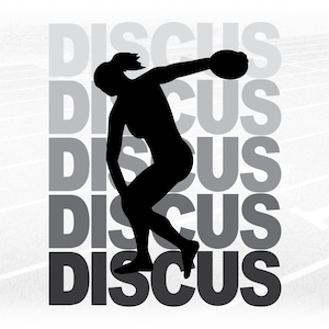 Discus Thrower Silhouette Girl