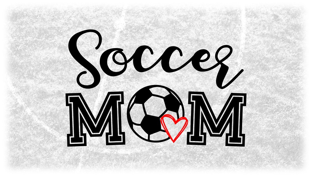 Sports Clipart: Black Script Style Word Soccer and Collegiate Style Mom ...