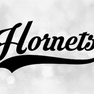 Sports Clipart: "hornets" Mascot Team Name in Fancy Print Type With ...