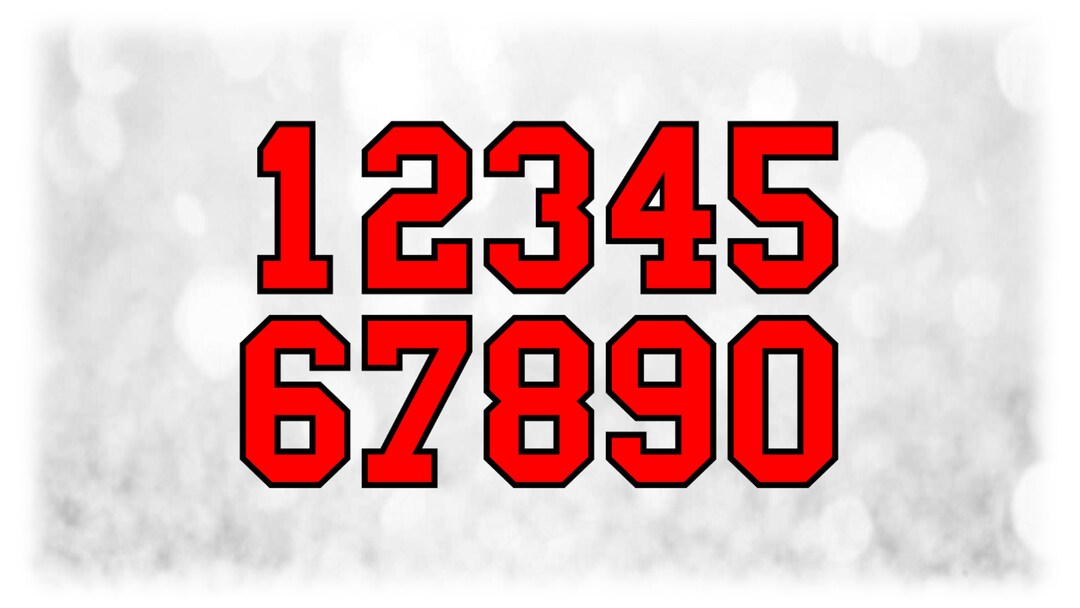 Sports Clipart: Jersey Number Templates Grouped on ONE Single Sheet ...