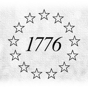 Shape Clipart: Patriotic 1776 Independence Day Date Year Encircled With ...