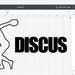 Sports Clipart: Black Track & Field Word discus W/ Female/woman/girl ...