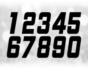 Sports: Jersey Number Templates Grouped on ONE Single Sheet | Etsy ...