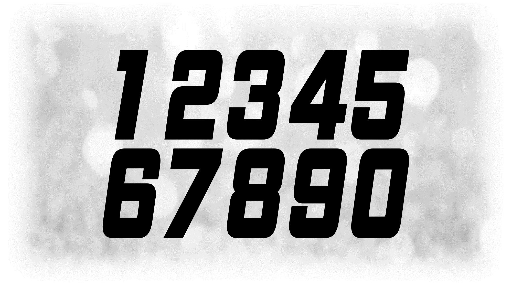 Sports: Jersey Number Templates Grouped on ONE Single Sheet - Etsy