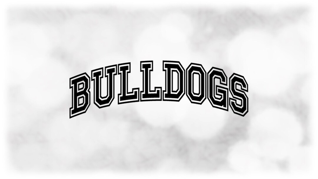 Sports Clipart: Black Bold Arched College Varsity Block Outline Style ...