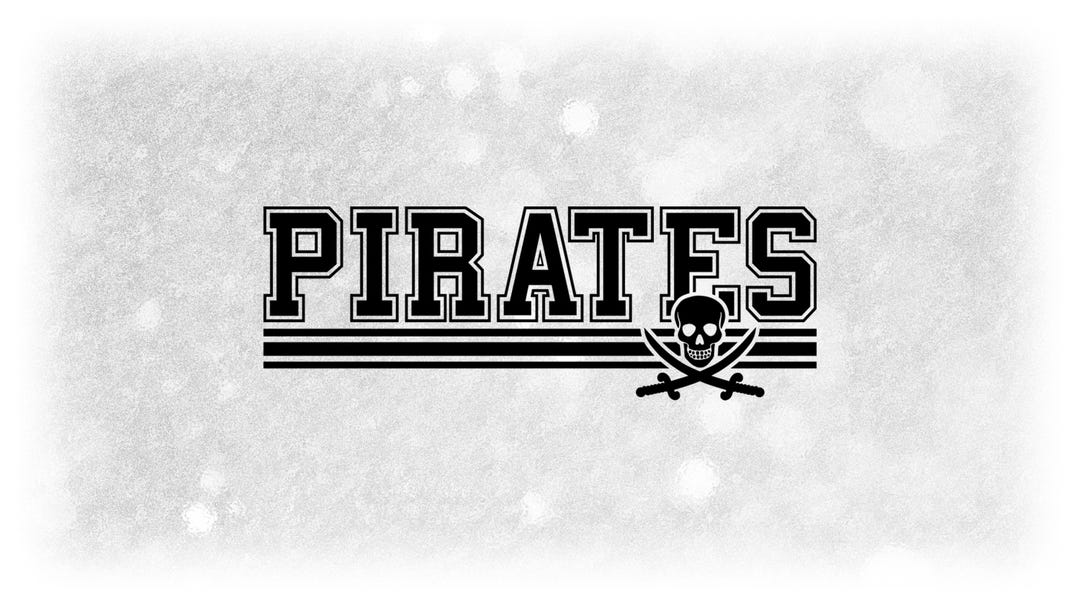 Sports Clipart: Black Bold Varsity "pirates" Team Name Above Stripes ...