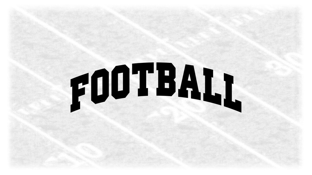 Sports Clipart: Arched Black Bold Solid Word "football" in College ...