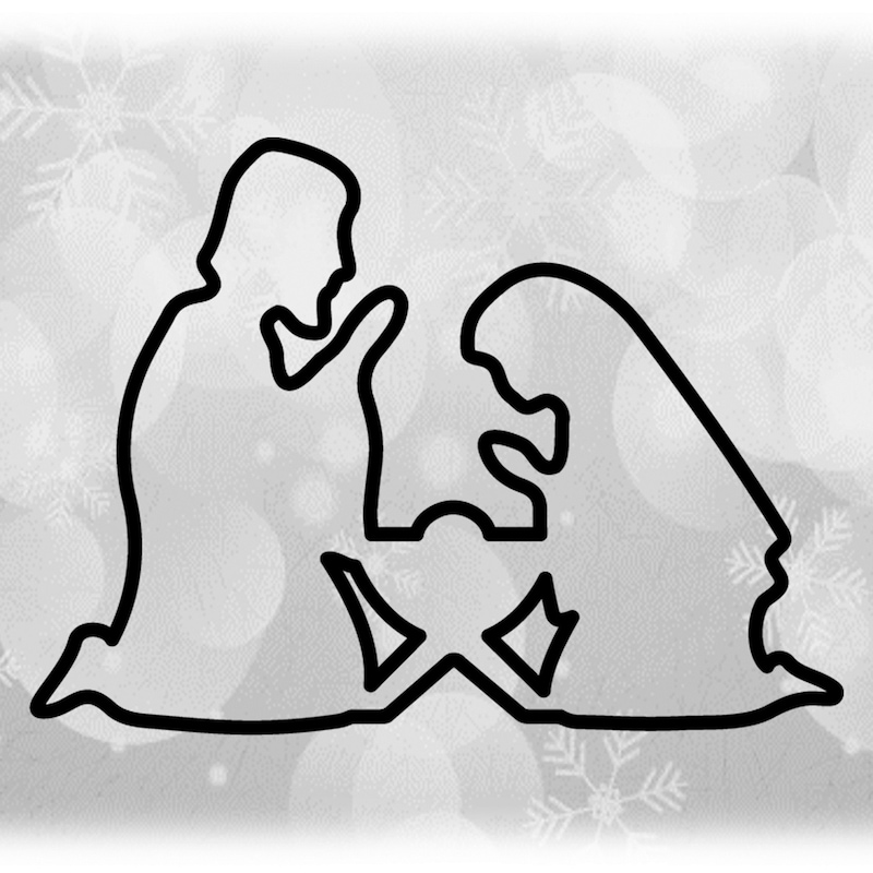 Mary Jesus Joseph Manger Svg - Etsy UK