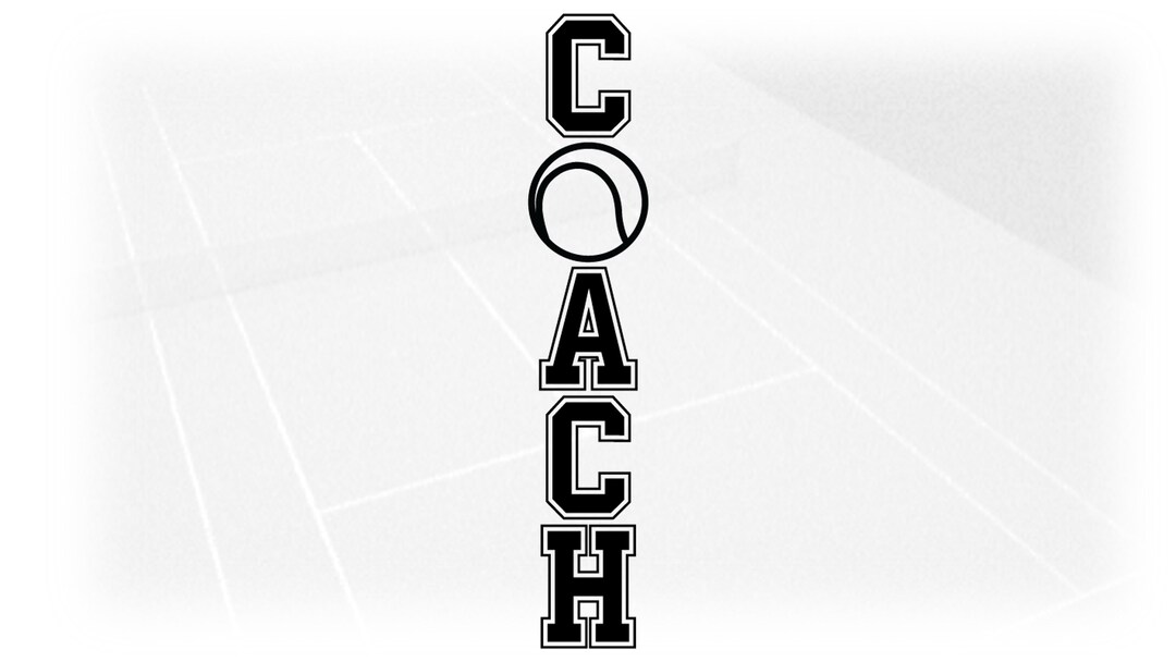 Sports Clipart: Black Vertical Word "coach" in College Block Type With ...
