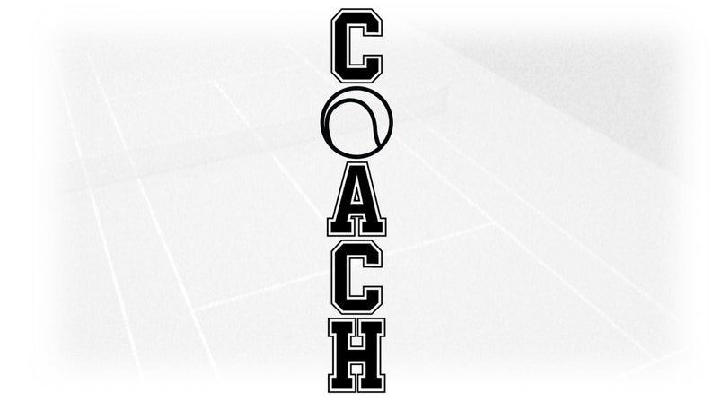Sports Clipart: Black Vertical Word coach in - Etsy