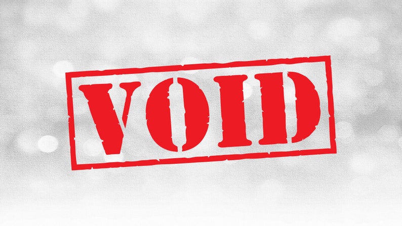 Shape Clipart: Large Easy Word "void" Ink Stamp in Distressed or Grunge ...