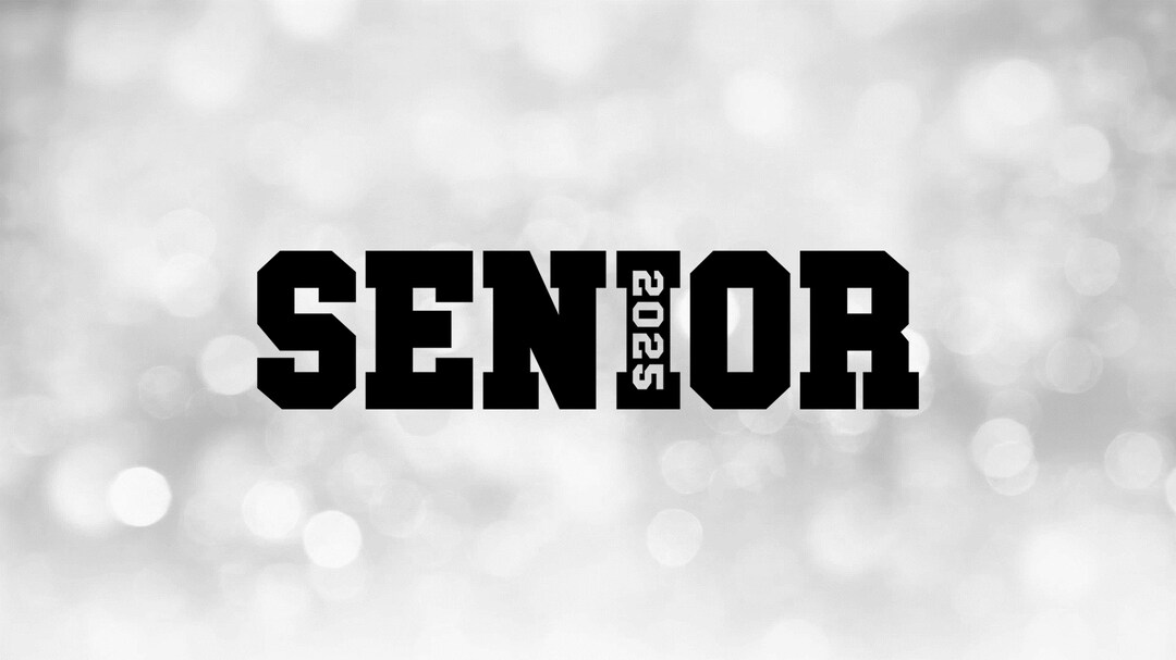 Education Clipart: Black College Varsity Word senior With Vertical ...