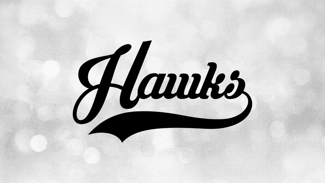 Sports Clipart: Black Word "hawks" Fancy Team Name in Baseball Style ...