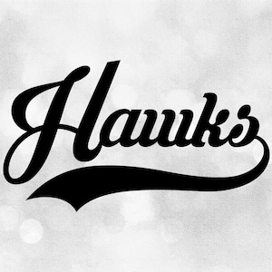 Sports Clipart: Black Word "hawks" Fancy Team Name in Baseball Style ...