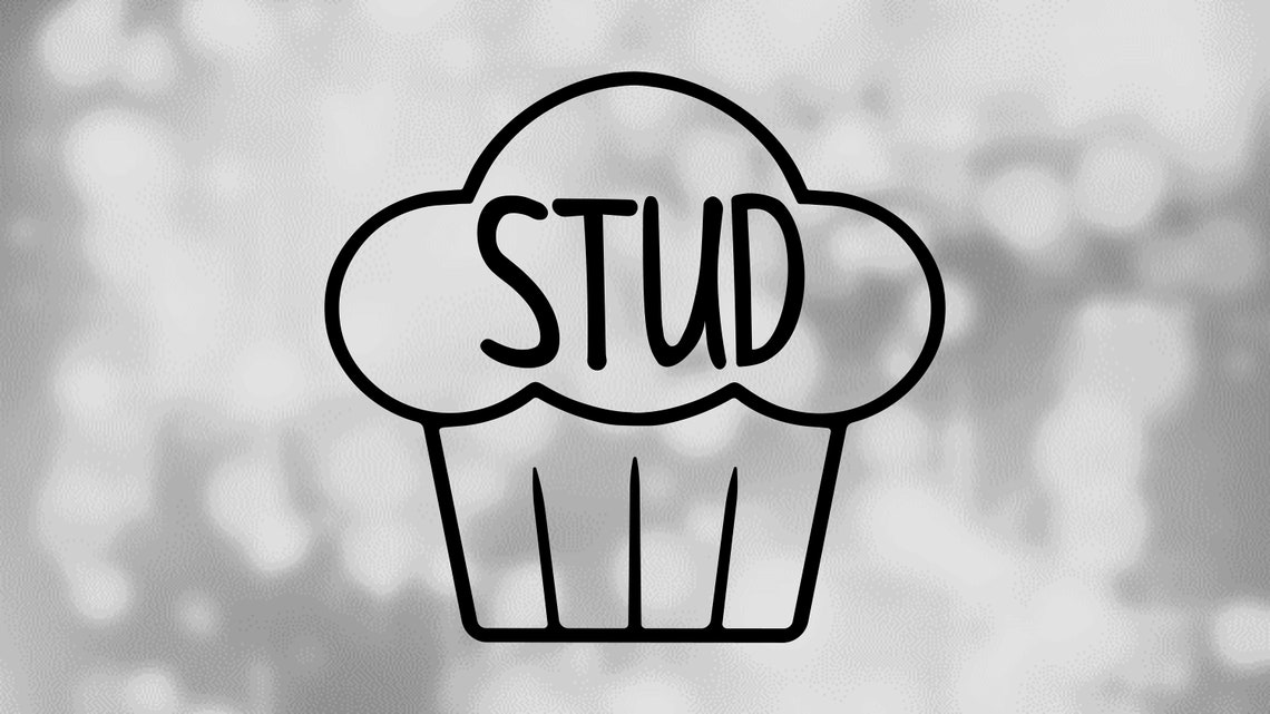 Word Clipart: Cute Funny Cartoon Muffin W/ stud | Etsy