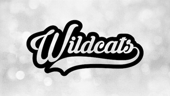 Sports Clipart: Black Word With Cutout wildcats | Etsy