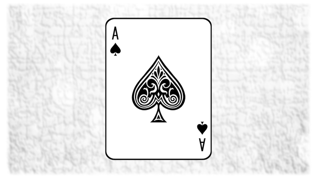 Entertainment Clipart: Decorative Black Ace of Spades Layered on White ...
