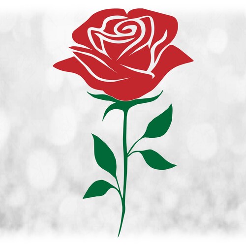 Long Stem Rose SVG Rose Flower Mothers Day Svg Flower - Etsy Israel