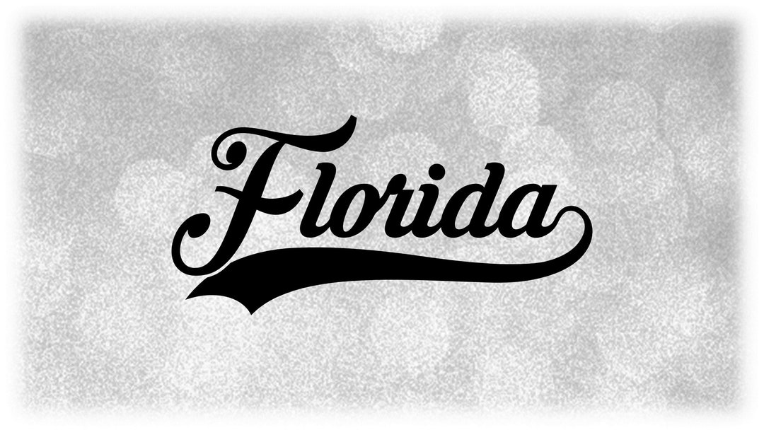 Geography Clipart: Word "florida" in Fancy Print Type Letterings With ...