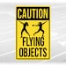 Sports Clipart: Black "caution Flying Objects" and Female Track & Field ...