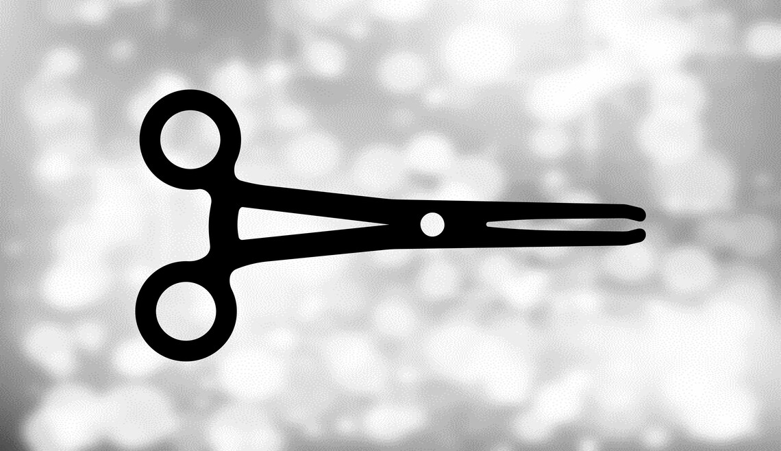 Medical Clipart: Simple Easy Black Silhouette of Forceps for - Etsy