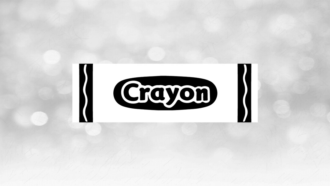 Word Clipart: Black on White Coloring Crayon with Word Crayon and ...